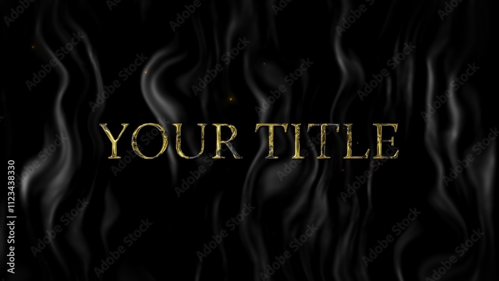 Black and Gold Fancy Title Reveal Intro Stock Template | Adobe Stock