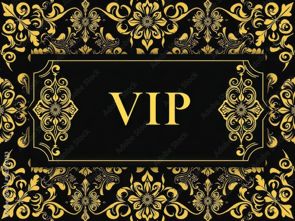 Elegant gold and black luxury VIP invitation and coupon backgrounds ...