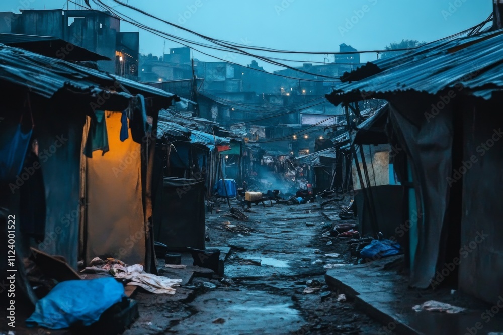 Photo & Art Print A visual representation of poverty in dilapidated ...