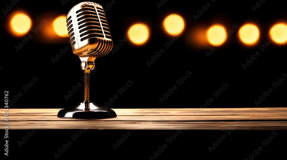 Live performance microphone setup music venue photography studio ...
