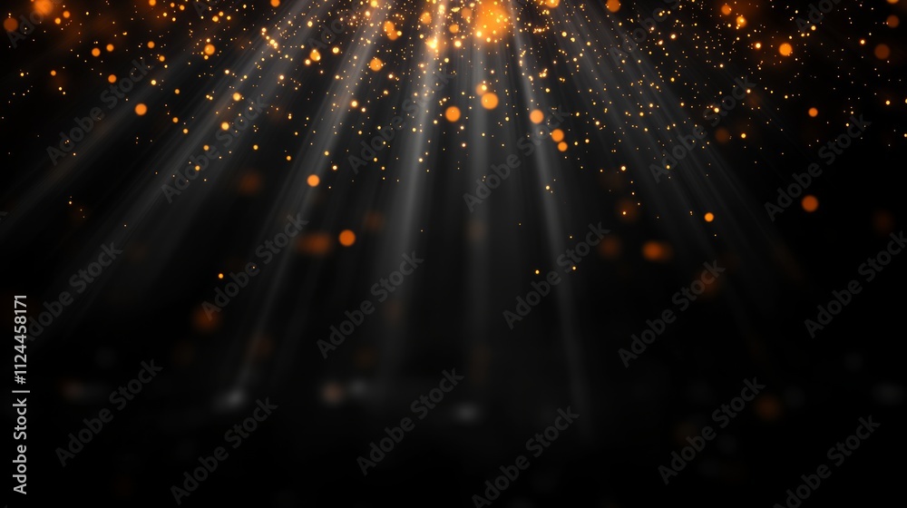 Illuminating grainy heptagon glow in modern soft light background ...