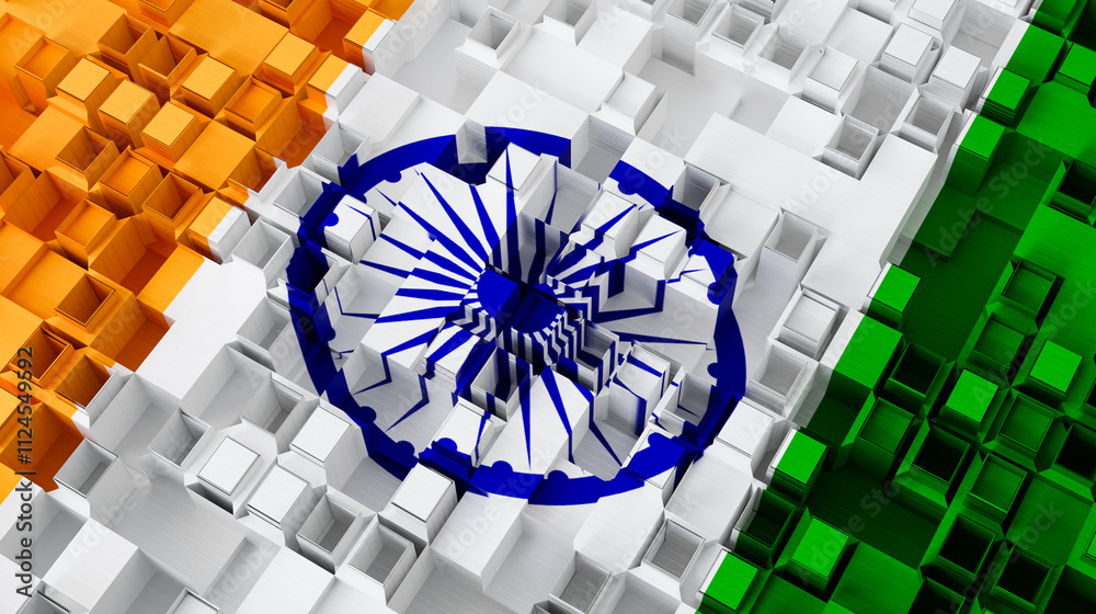 3D Artistic Representation of the Indian Flag – Creative Design of ...
