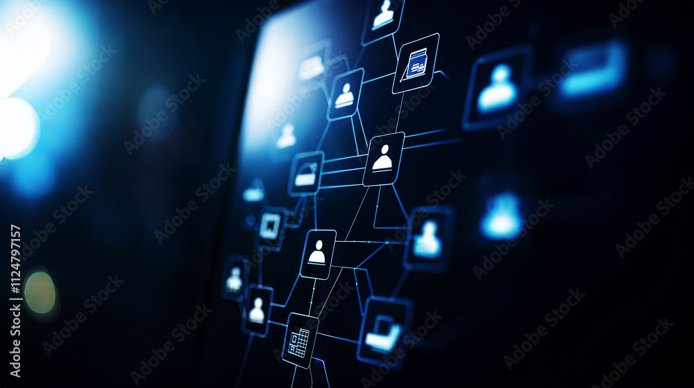 Corporate structure visualization icons depicting roles in business ...