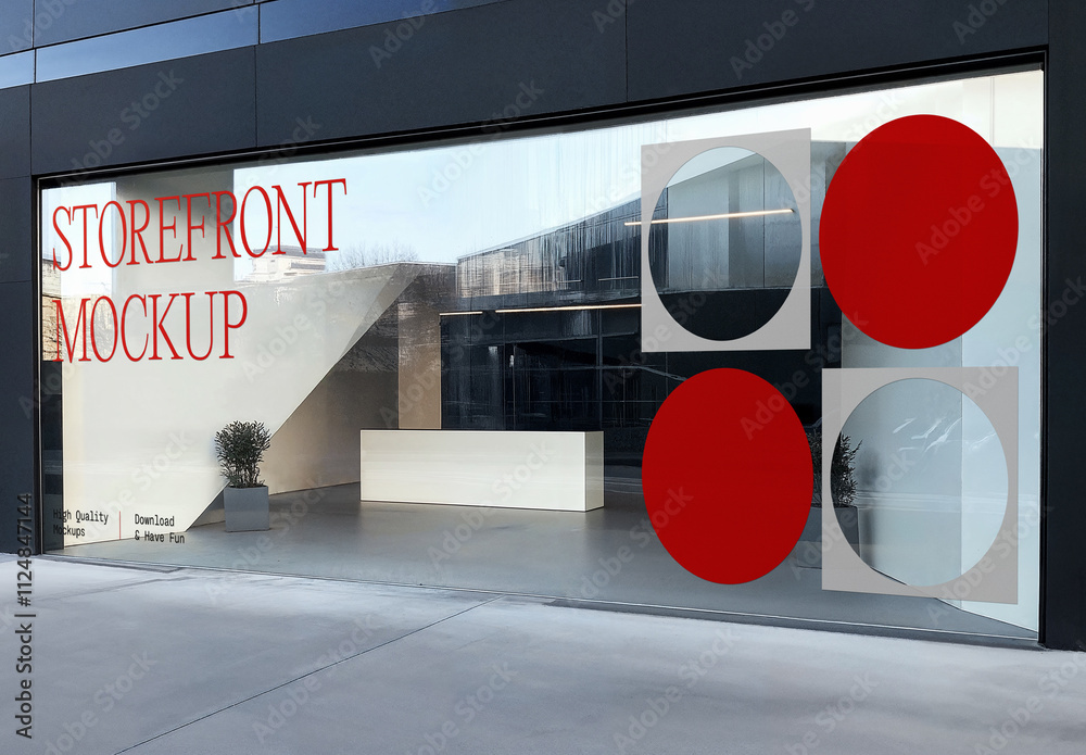 Horizontal Storefront Mockup Stock Template | Adobe Stock