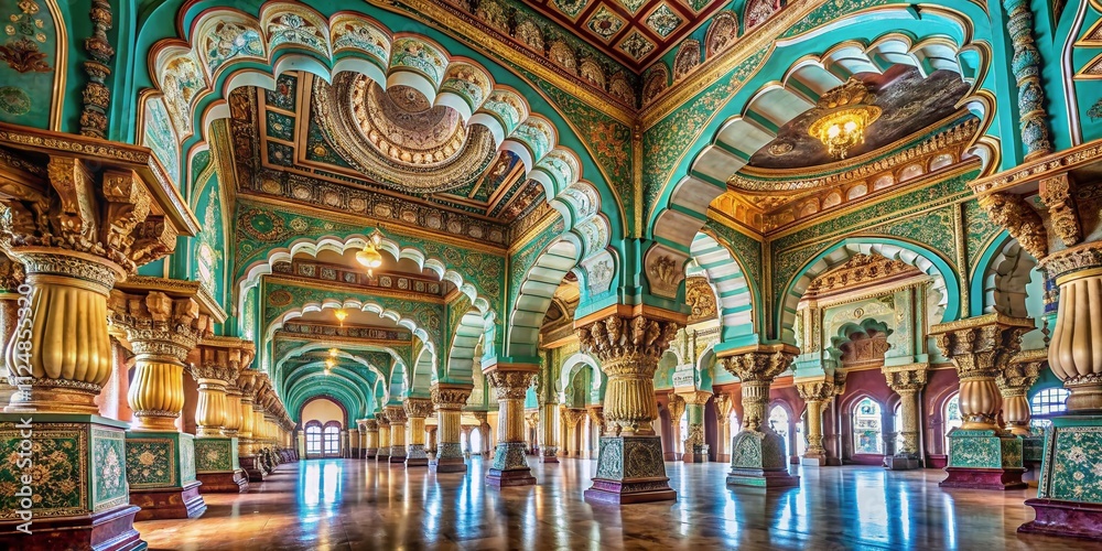 Captivating Double Exposure of the Stunning Decorated Ceiling and ...