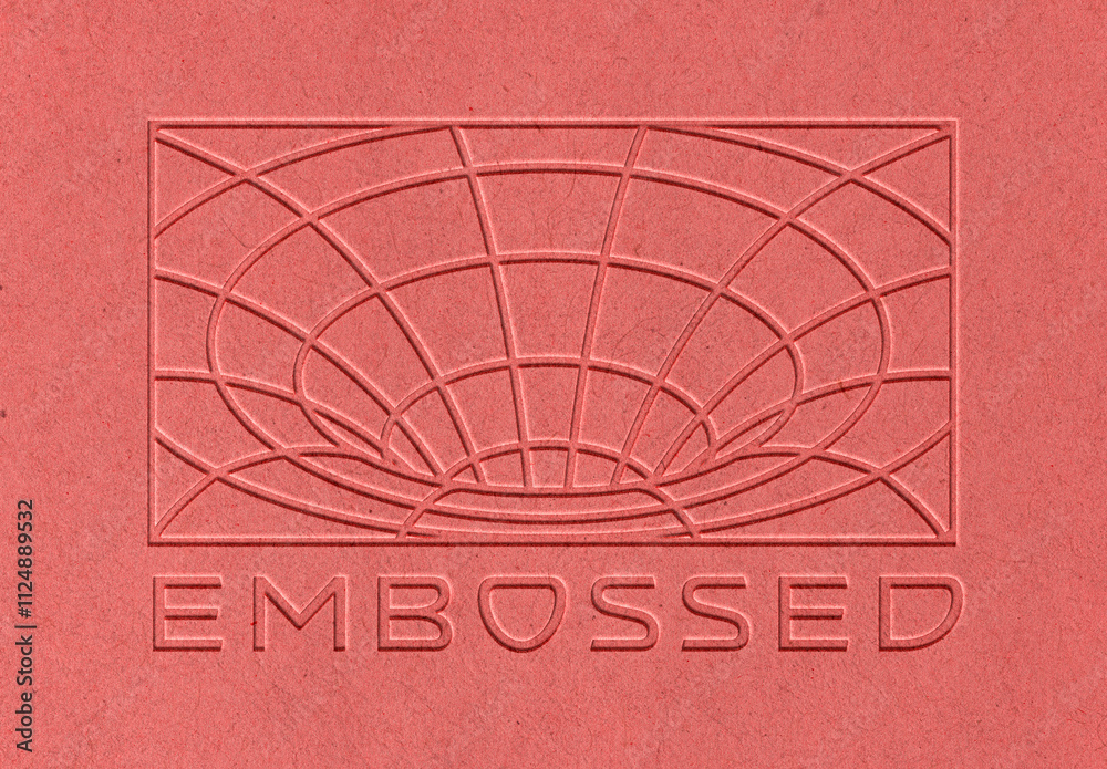 Embossed Logo and Text Effect Mockup Stock Template | Adobe Stock