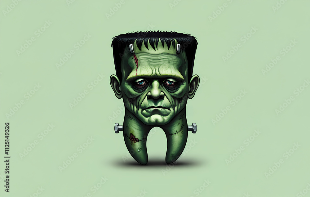 Tooth Dressed as Frankenstein Monster, Halloween, Dental Dentist Image ...