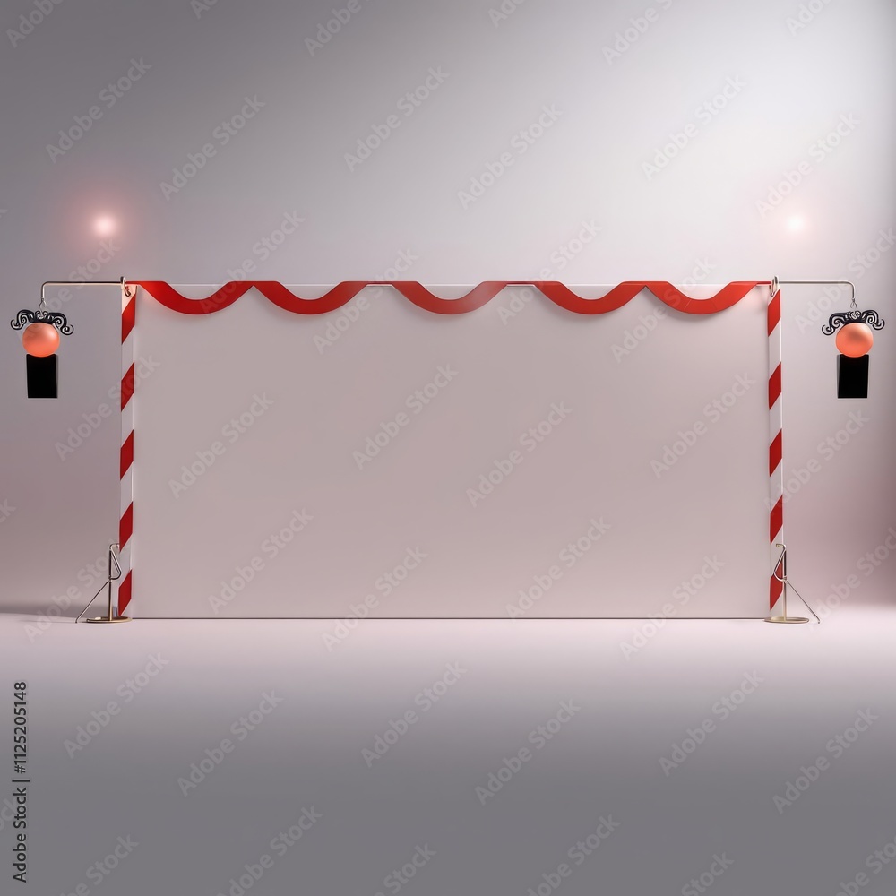 Blank advertising promotional event entrance gate 3d illustration ...