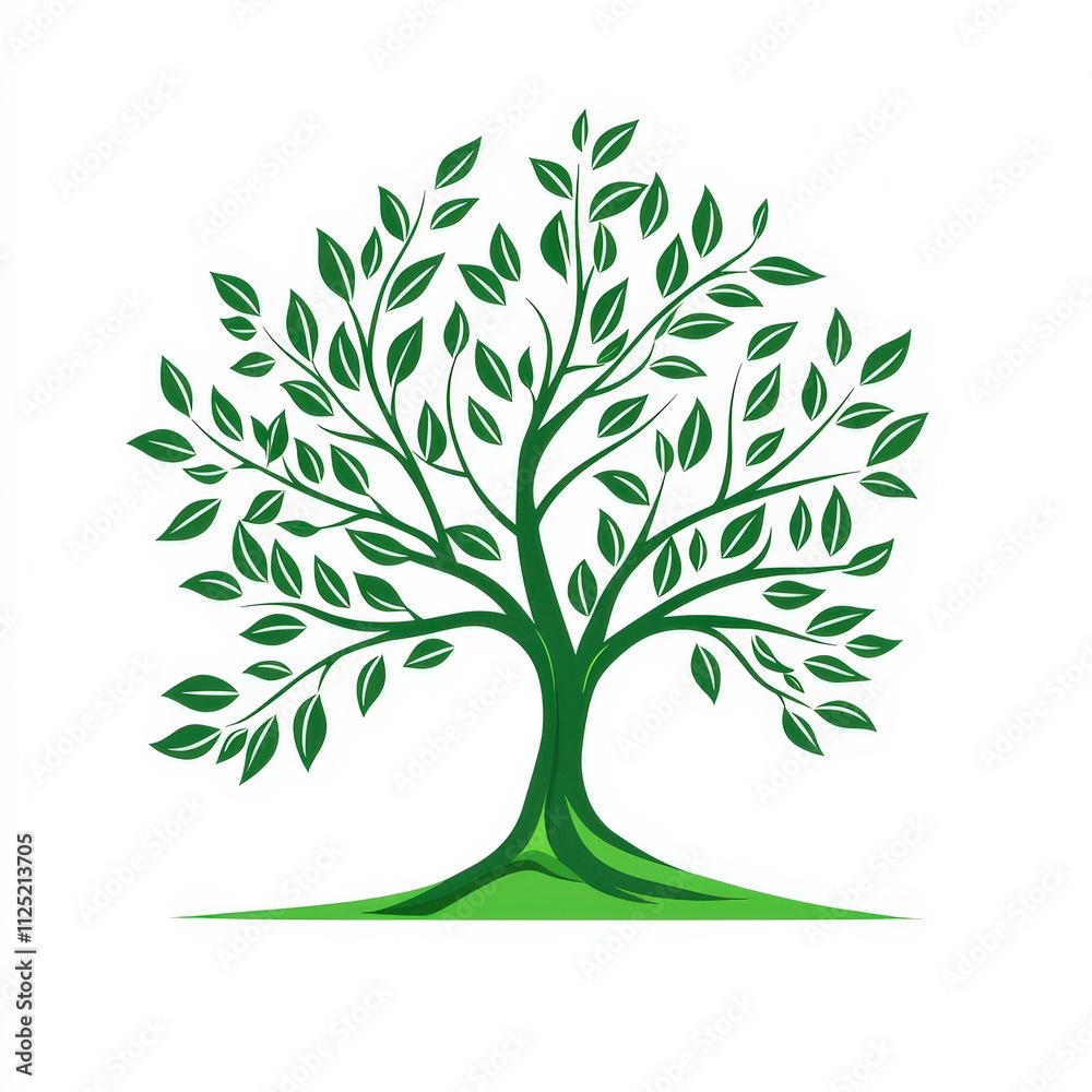 Design of tree logo icon symbol illustration isolated on white ...