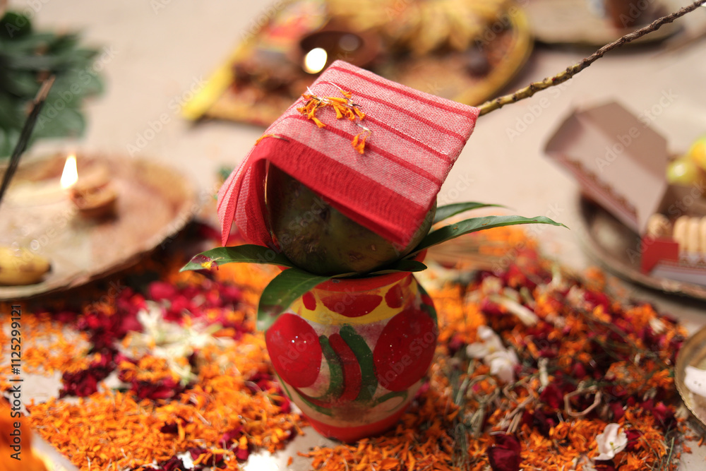 Traditional Indian Bengali Hindu Wedding decoration. Indian Wedding ...