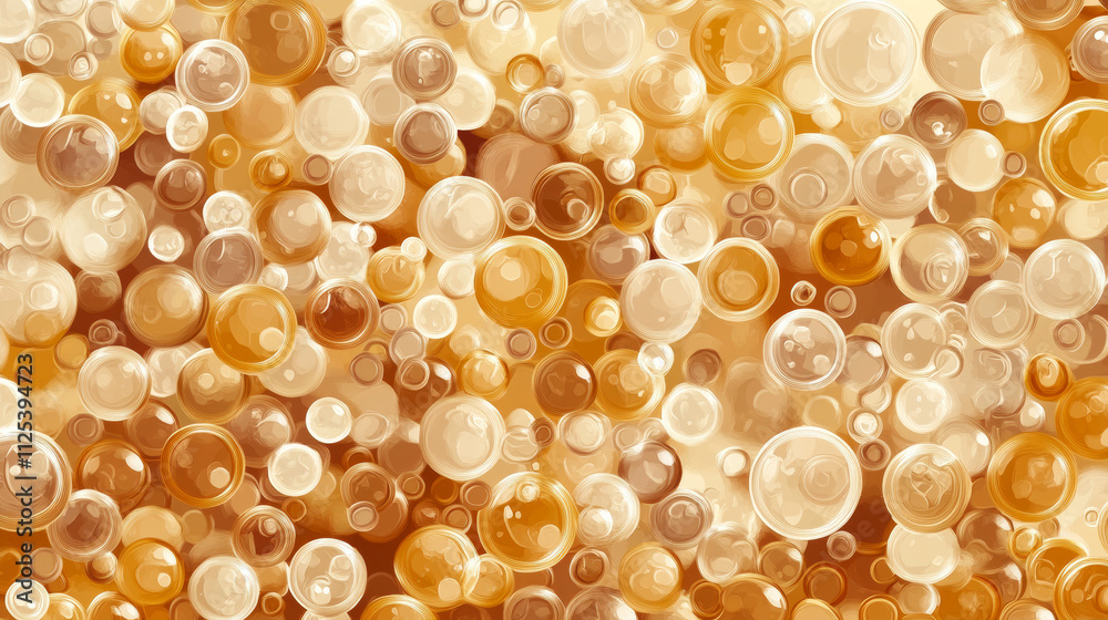 Fizzy bubble in carbonated effervescent soda water or champagne ...