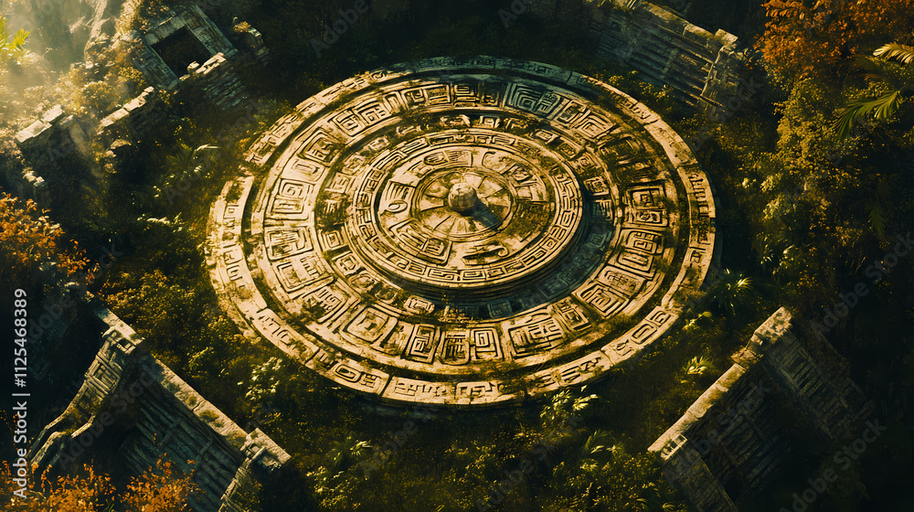 Ancient mayan circle mysterious crop circle eerie landscape strange ...