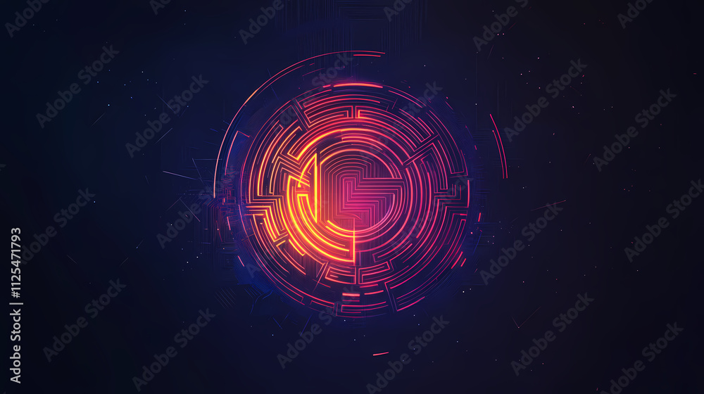 Encrypted enigma mesmerizing visual of data streams transformed into intricate patterns ...
