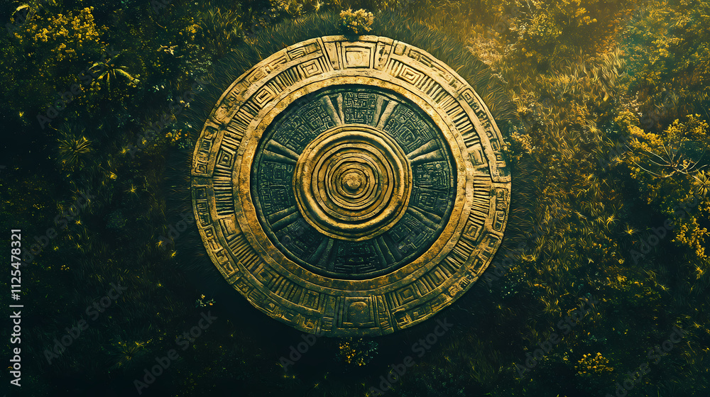 Ancient mayan circle mysterious crop circle eerie landscape strange ...