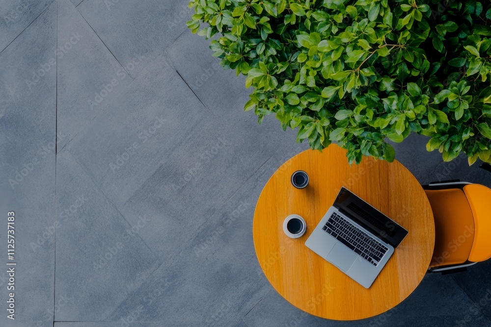 A vibrant image of a coworking space where people collaborate ...