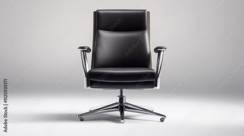 Modern Ergonomic Office Chair with Sleek Design and Polished Metal Base ...