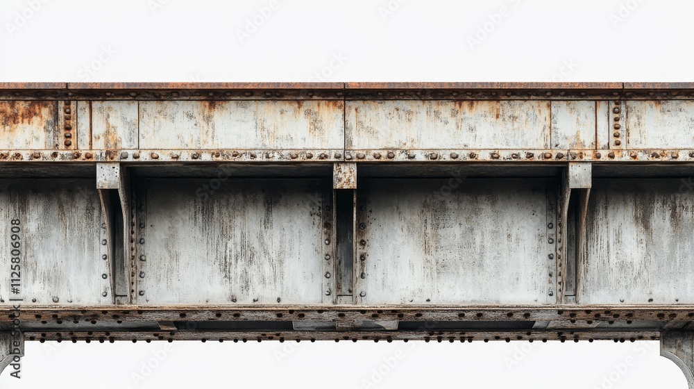 Rusty Metal Bridge Structure with Visible Corrosion and Industrial ...