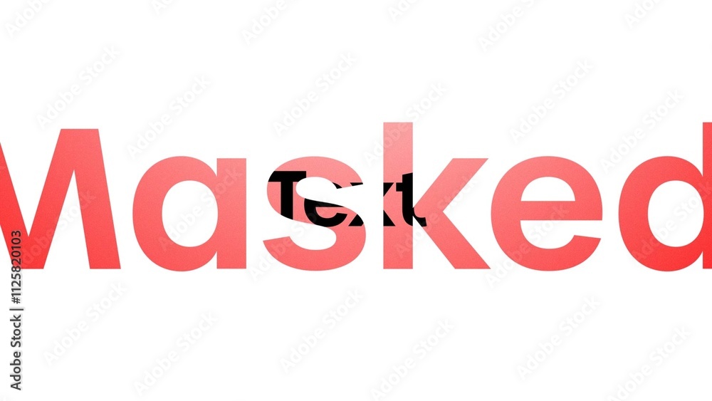 Text Masks Text with 5 Movement Styles Stock Template | Adobe Stock