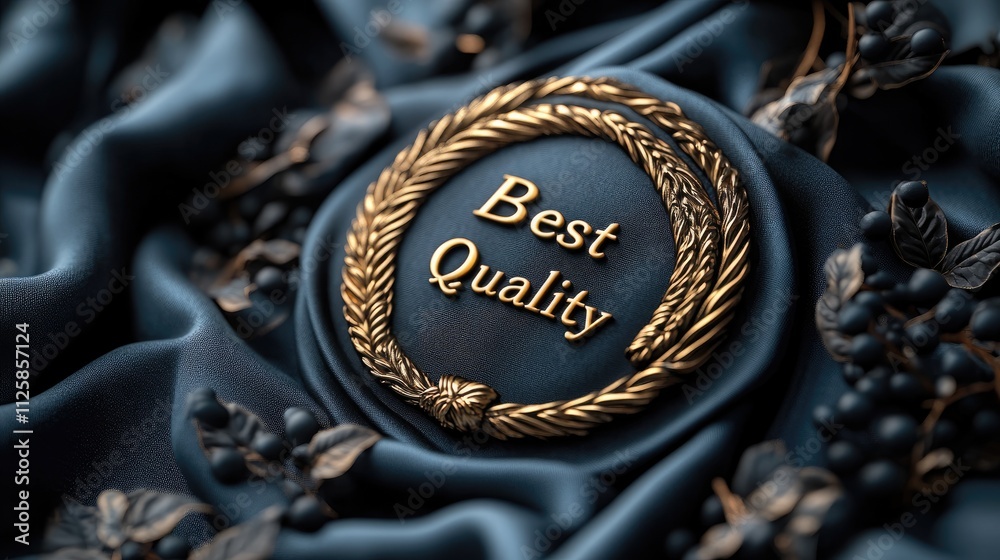 Seal of distinction: graphic showcasing phrase best quality as hallmark ...