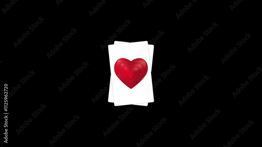 4K UltraHD loop-able beating heart icon. red symbol of a pulsating ...