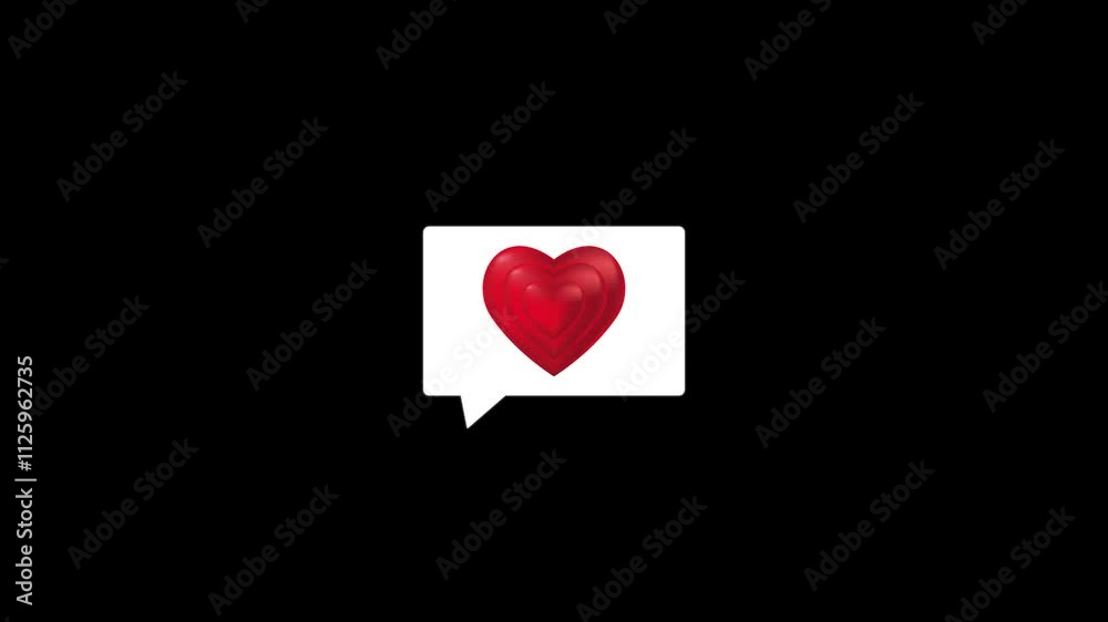 4K UltraHD loop-able beating heart icon. red symbol of a pulsating ...