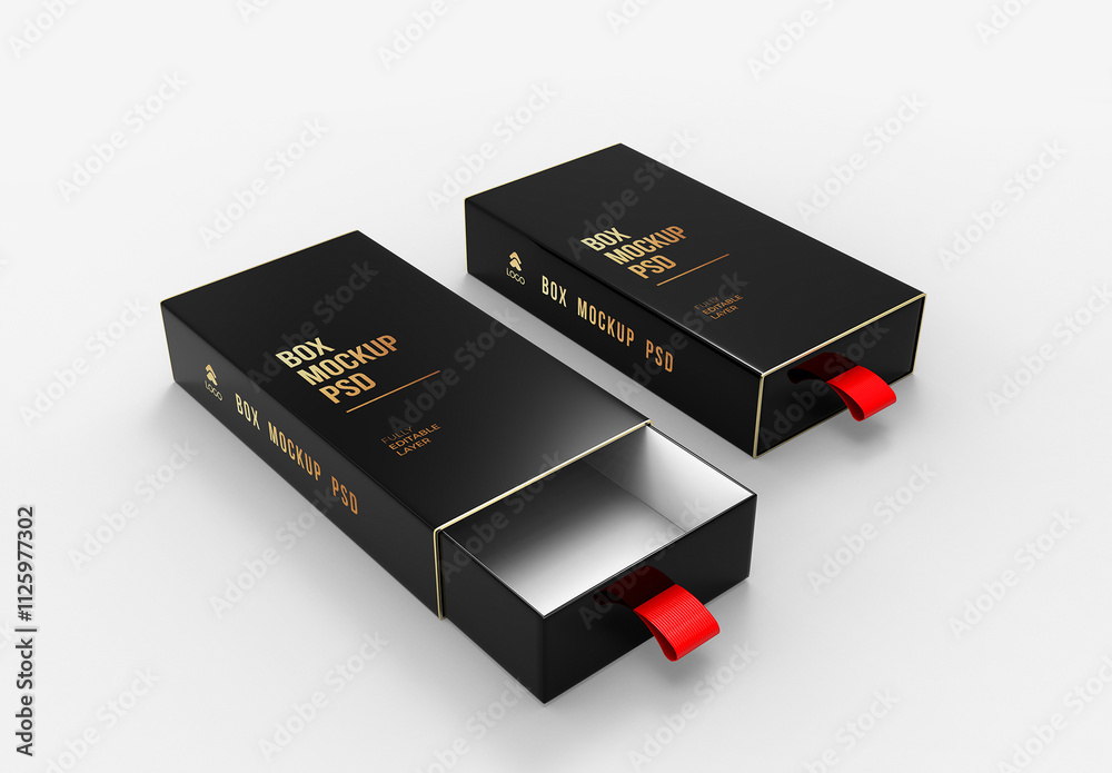 Sliding Drawer Box Mockup Stock Template | Adobe Stock