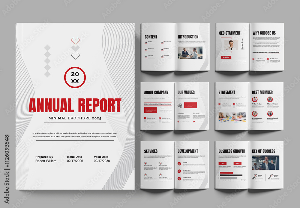 Annual Report Stock Template | Adobe Stock