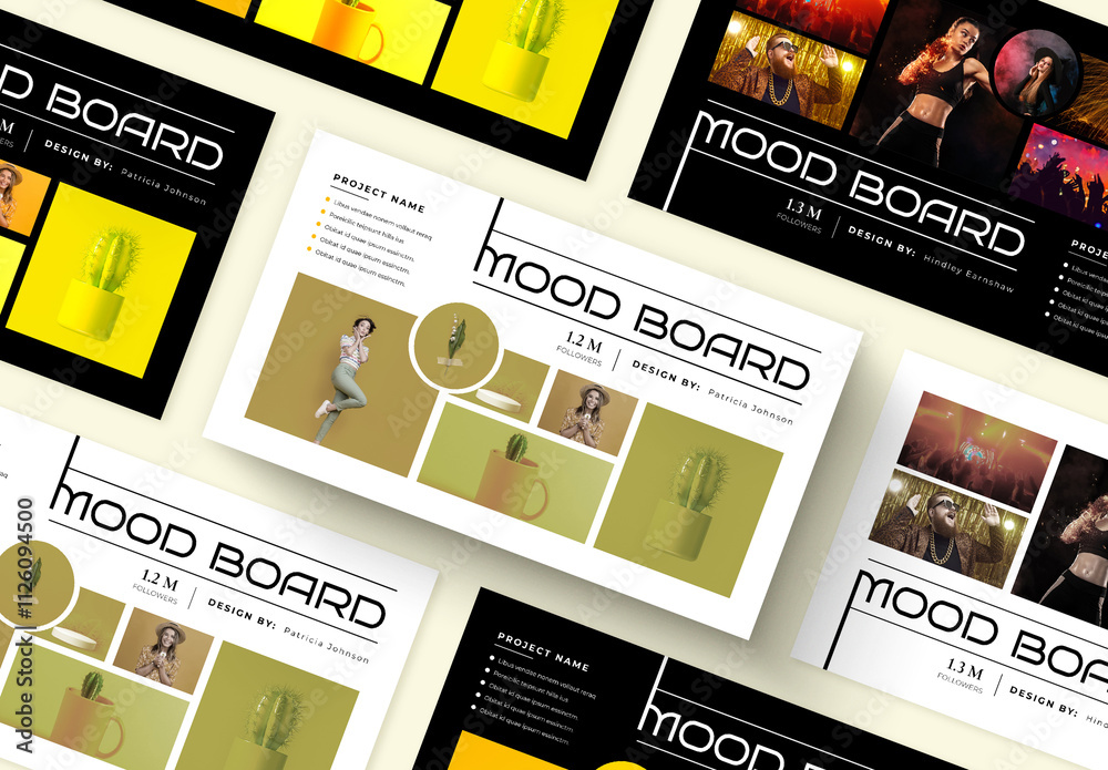 Mood Board Layout Stock Template | Adobe Stock