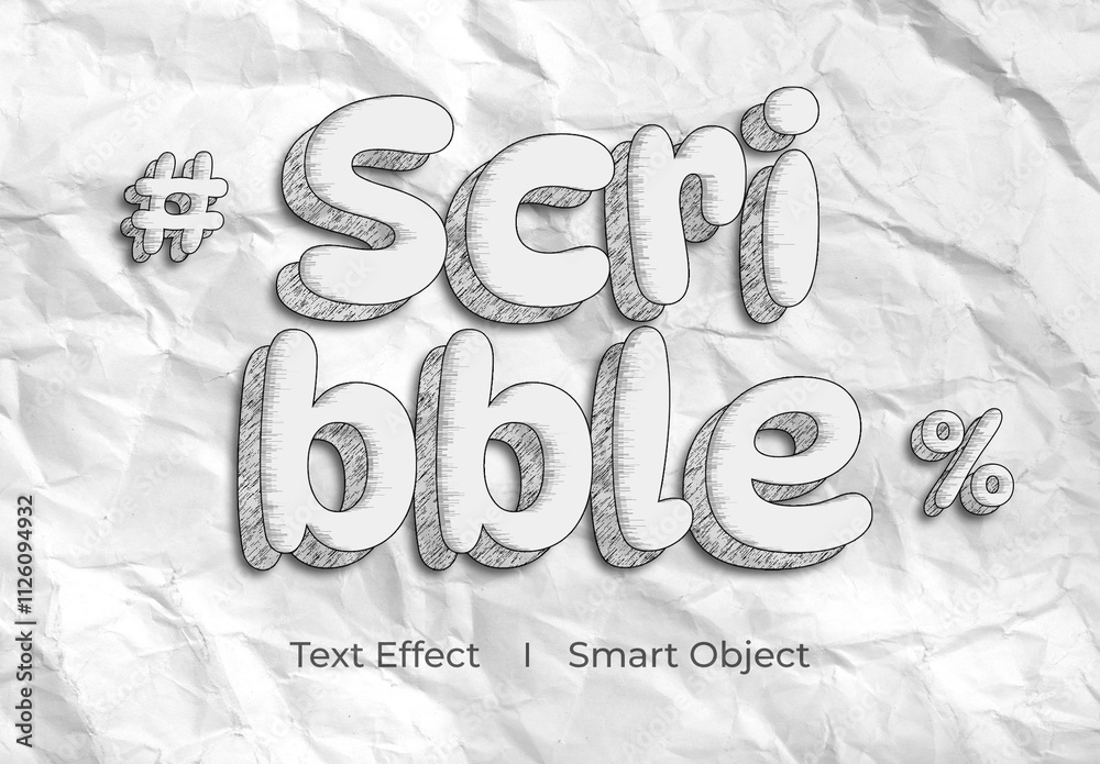 Pencil Drawing Styles Text Effect Layout Stock Template | Adobe Stock