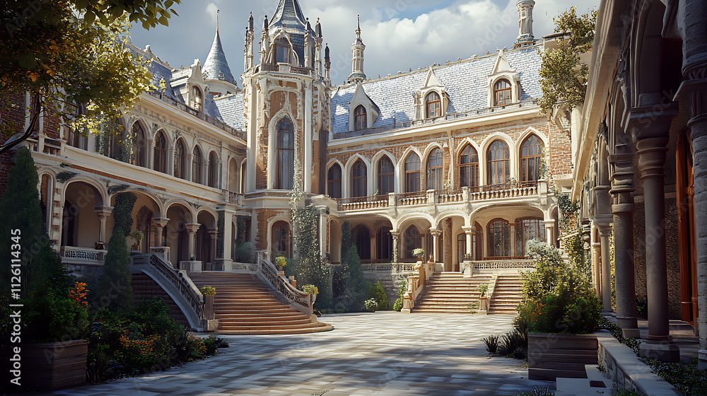 Academy – A prestigious school with grand architecture, 8k, hyper ...