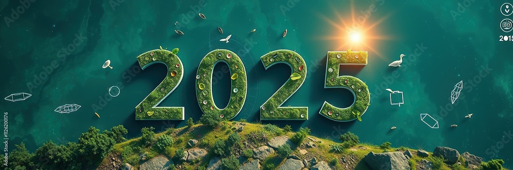 2025 New Year concept for Sustainable environment development goals on ...