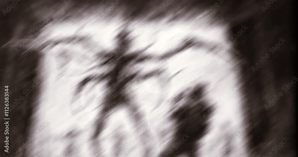 Horror science fiction 2D animation with movie effect. Space trooper ...