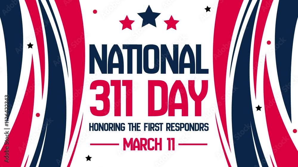 Honoring first responders, 4k animation with three eleven typography ...