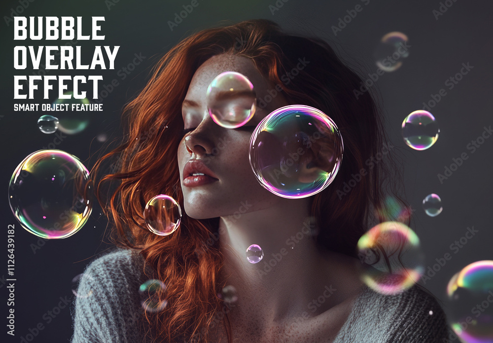 Bubble Overlay Effect with Generative AI Stock Template | Adobe Stock