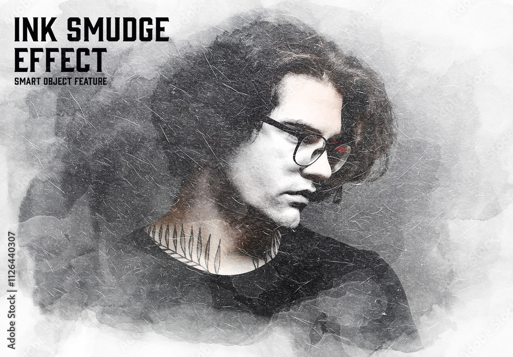 Ink Smudge Effect with Generative AI Stock Template | Adobe Stock