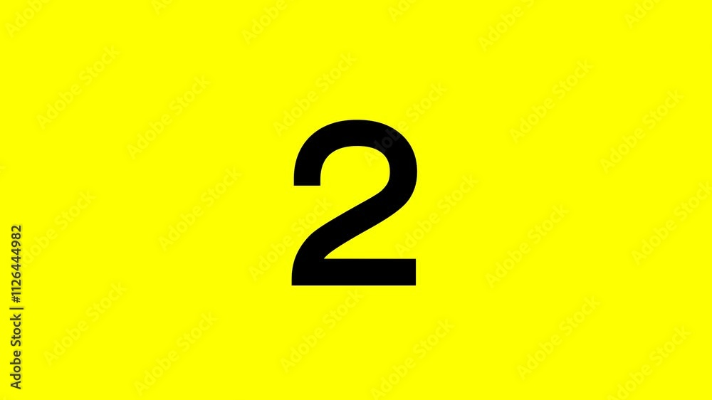 5 second countdown timer animation from 5 to 0 seconds. A simple ...