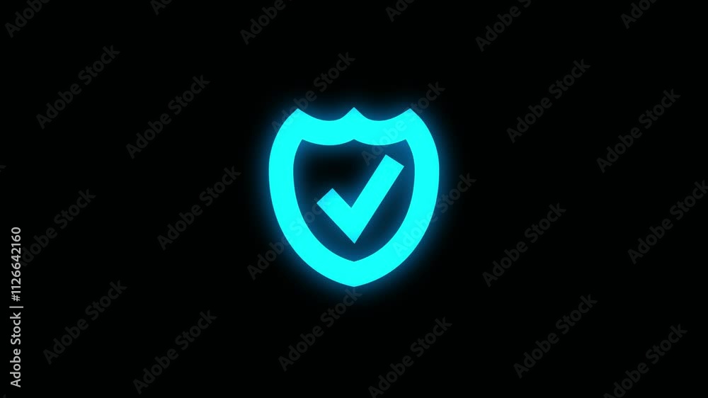 Abstract tick mark icon animation on background. Green check mark and ...