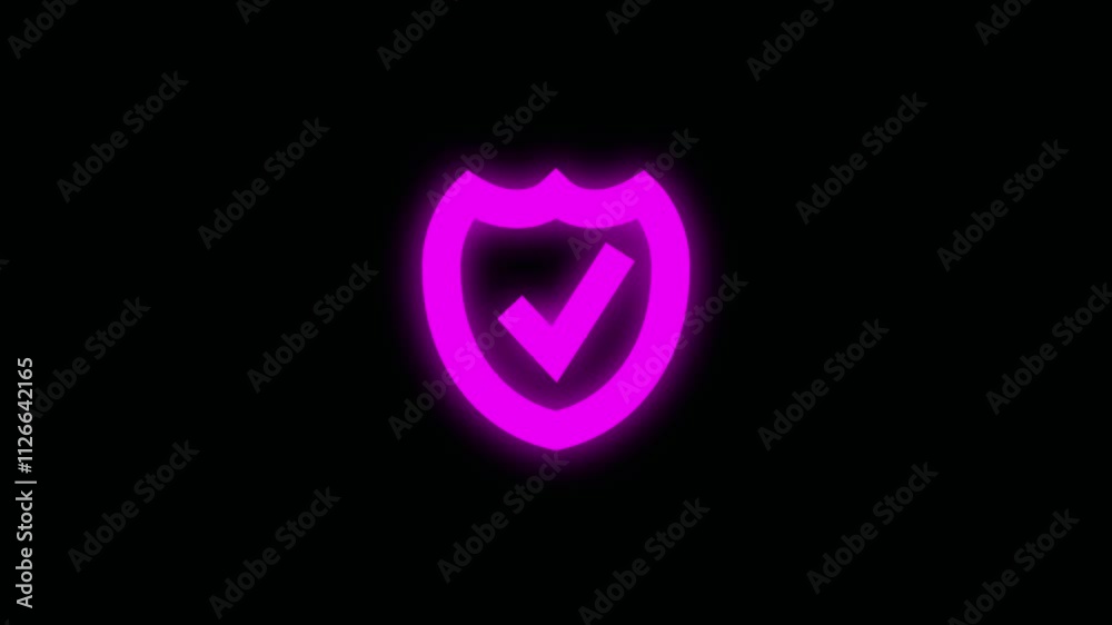 Abstract tick mark icon animation on background. Green check mark and ...
