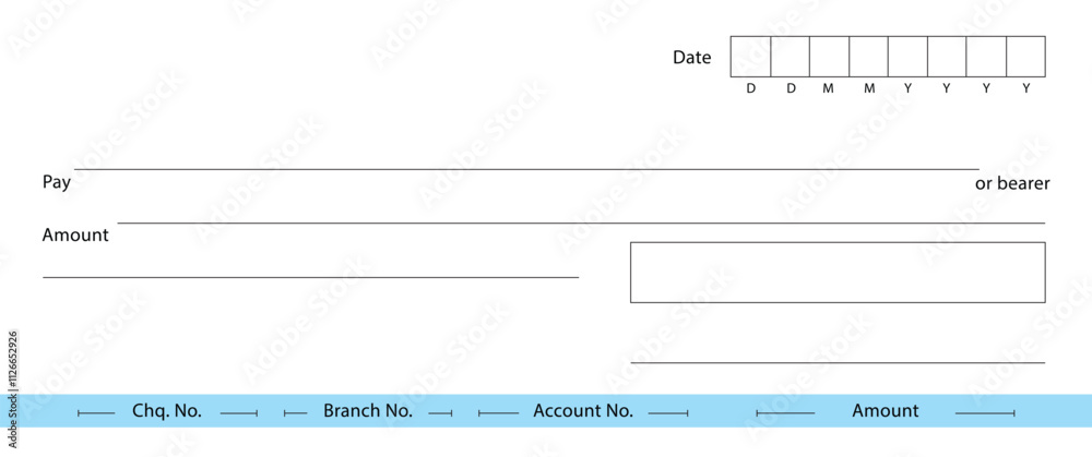 Poster Blank cheque book for your text. Payment by cheque concept ...