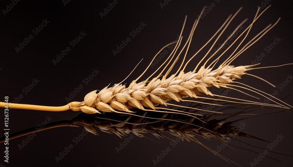 Isolated Ear of Wheat Spikelet on Transparent Background Detailed ...