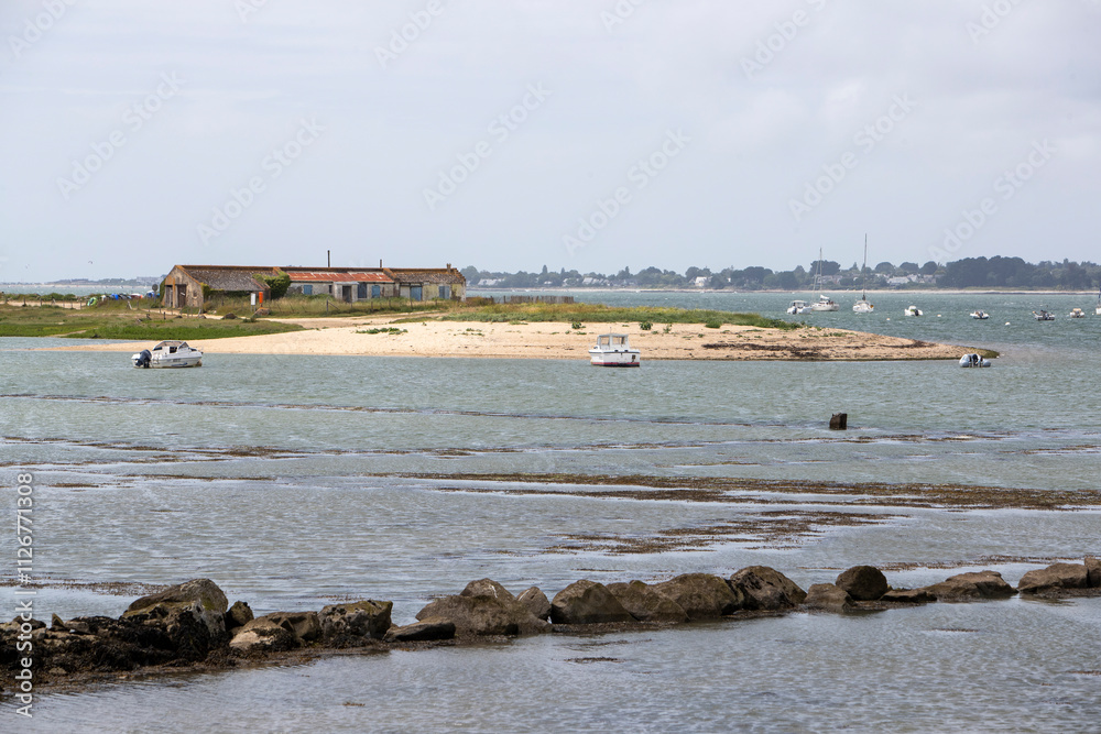Poster Paysage côtier à marée basse de la pointe de la Lenn sur la ...