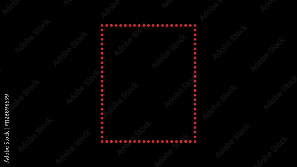 Red Dotted border Animation Stock Video | Adobe Stock