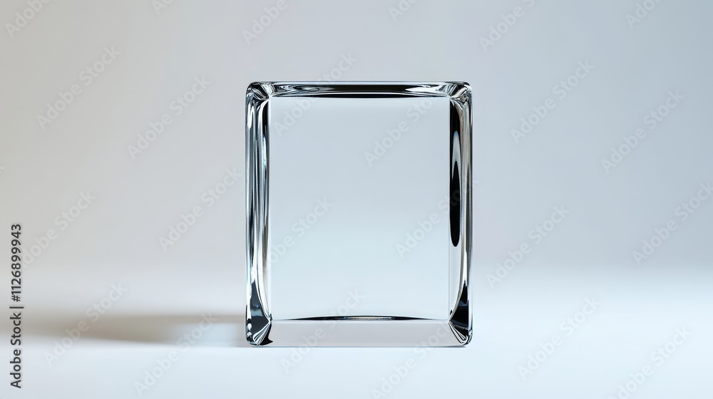 Crisp Glass Cube Refraction - A transparent glass cube with crisp edges ...