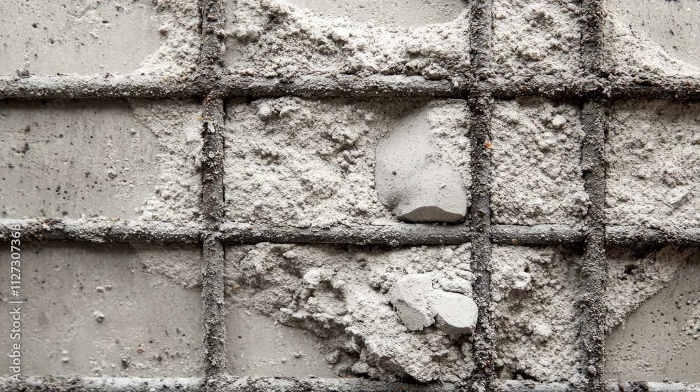 Cored concrete sample revealing cut surface of reinforcing bar and ...