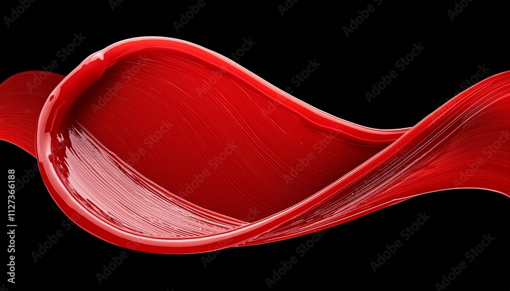 Liquid Red Drop Color Design Stroke A Vibrant Gradient Abstract ...