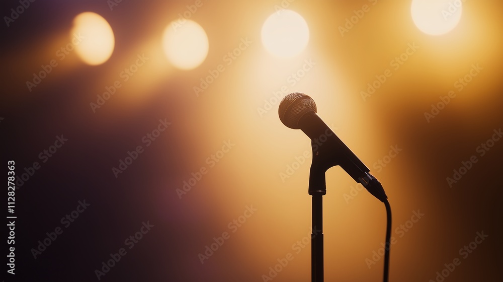 Person speaking into microphone at a conference, passionately sharing ...