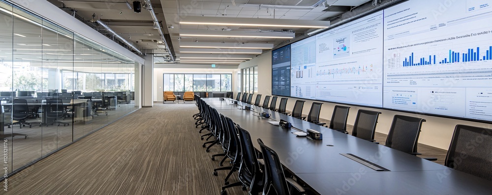 tax audit in progress, professional meeting room, charts and graphs ...