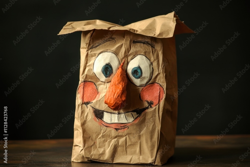 Craft project creative paper bag character indoor home workshop diy art ...