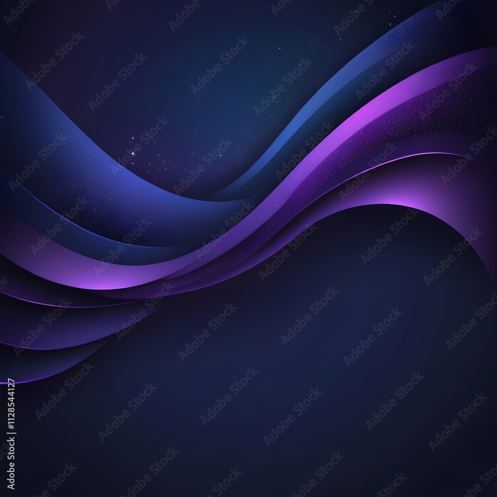 Abstract Blue Wave Background with smooth flowing lines and a vibrant ...