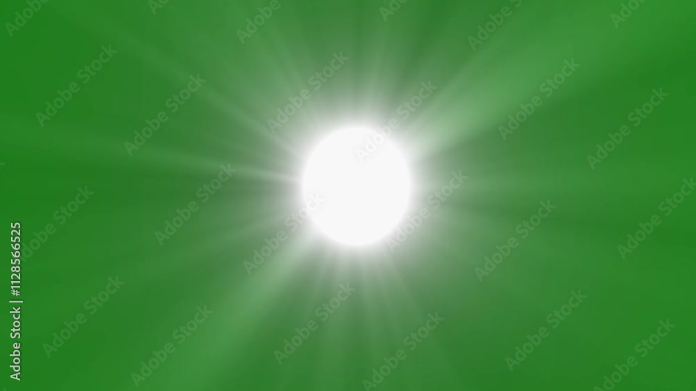 white light ray 4k loop animation on green screen backdrop. light ray ...